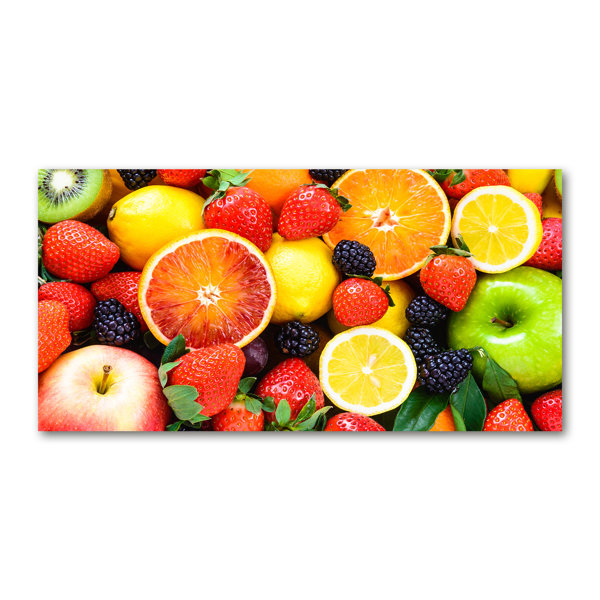 Ebern Designs Colourful Fruits - Ungerahmte Kunstdrucke auf Leinwand | Wayfair.de